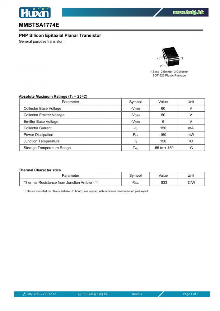 MMBTSA1774E datasheet page 1