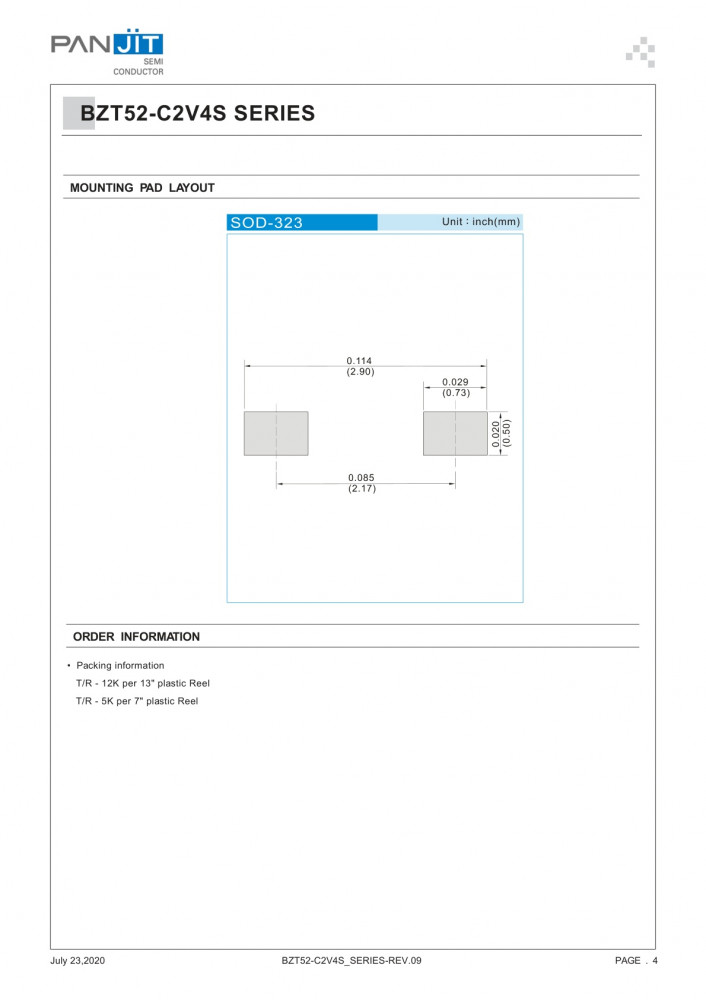 PANJIT BZT52-C2V4S series datasheet page 4