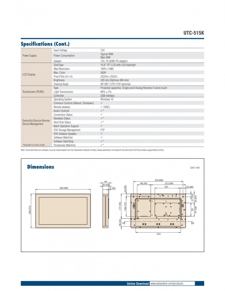 UTC-515K technical document image, page 2