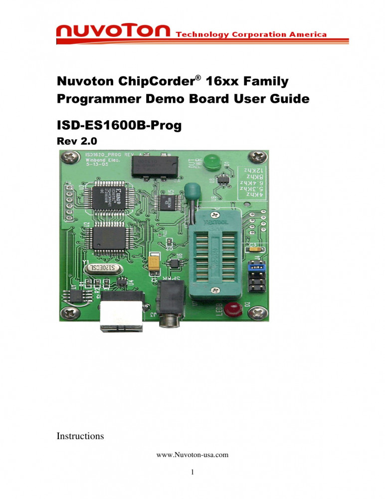 ISD-ES1600B-PROG guide page 1