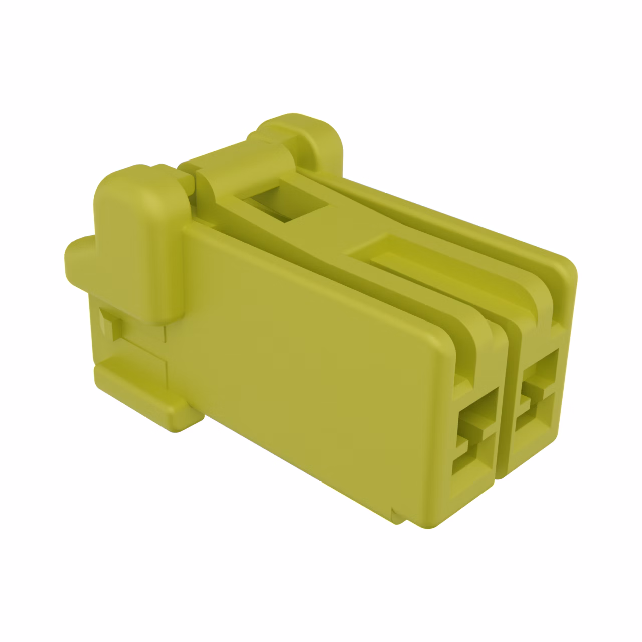 CP-3.3 Receptacle Housing, 3.30mm Pitch, Single Row, Polarized, Positive Inertia Lock, 2 Circuits, Yellow-Green for sale