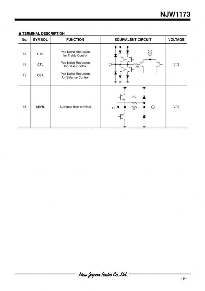 NJW1173 technical document page 9