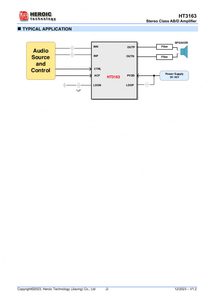 HT3163SPER datasheet page 2