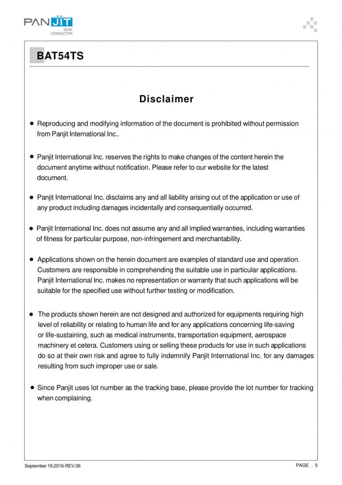 BAT54TS datasheet page 5