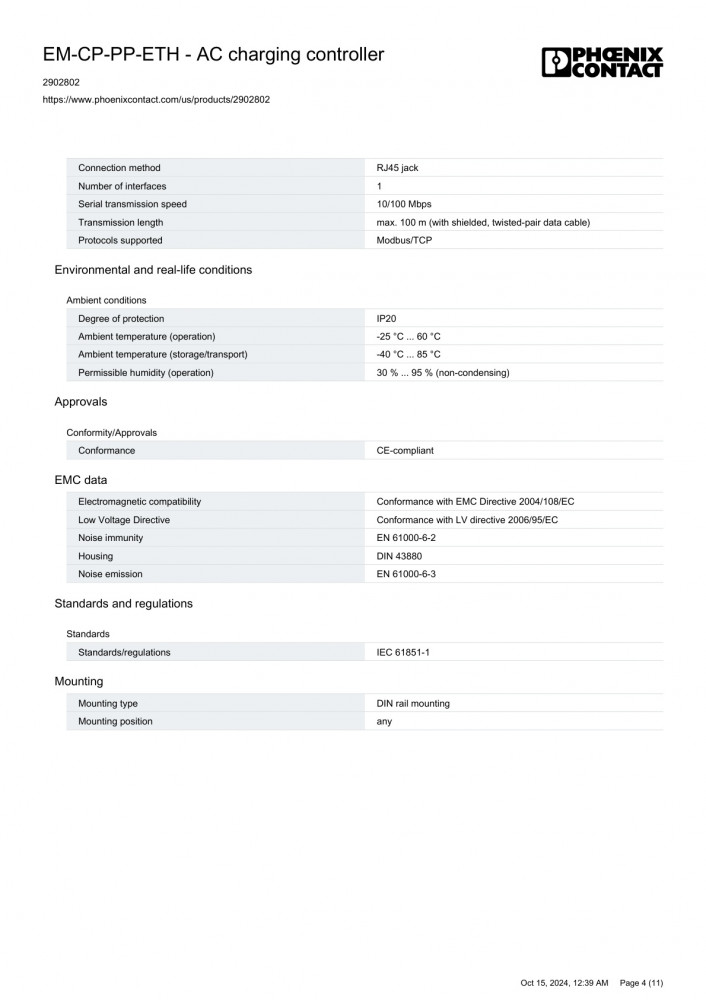 Phoenix Contact 2902802 technical document page 4