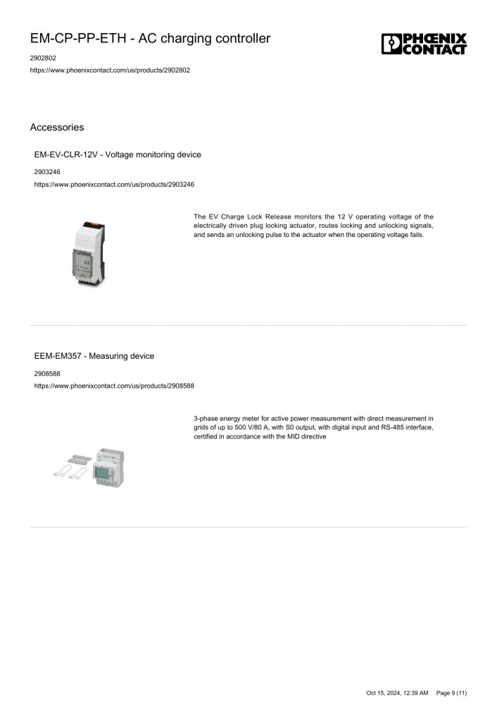 Phoenix Contact 2902802 technical document page 9