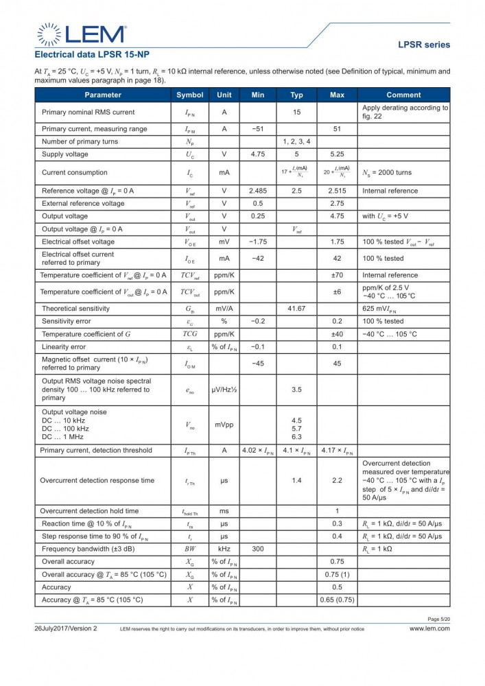 LPSR 50-NP KIT technical document page 5