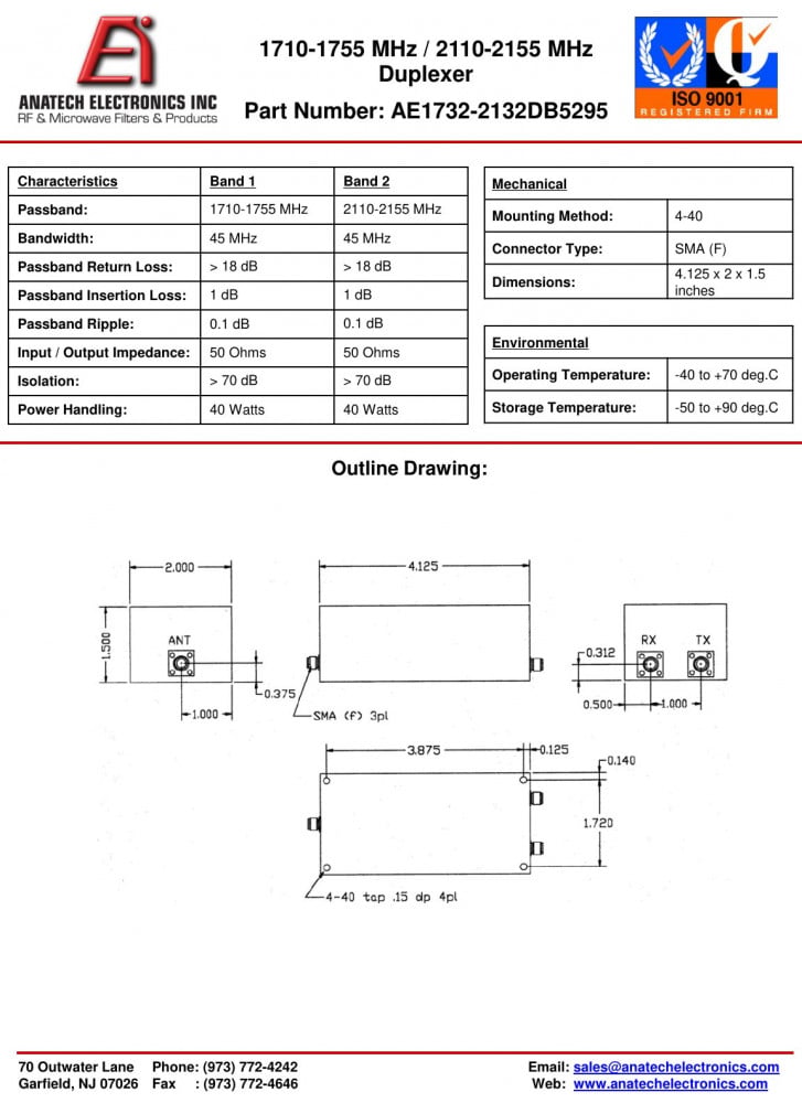 AE1732-2132DB5295 product documentation page 1