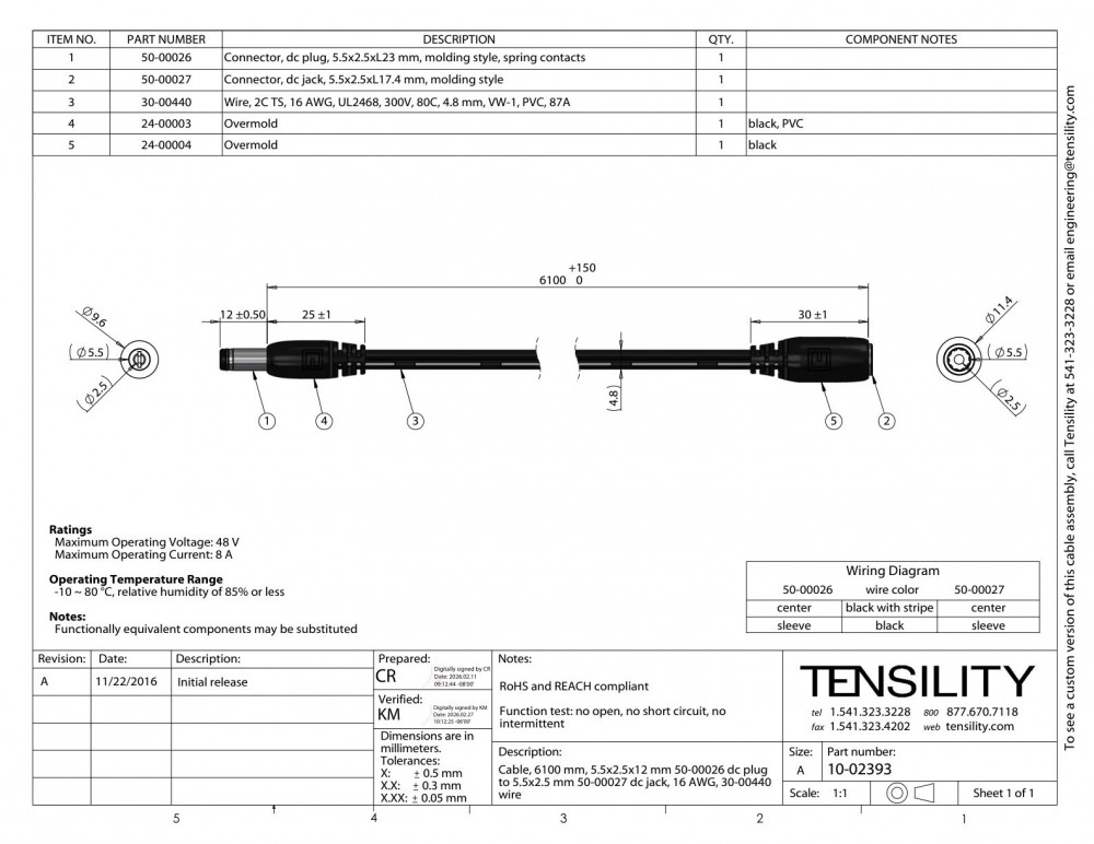 Tensility International 10-02393 product drawing