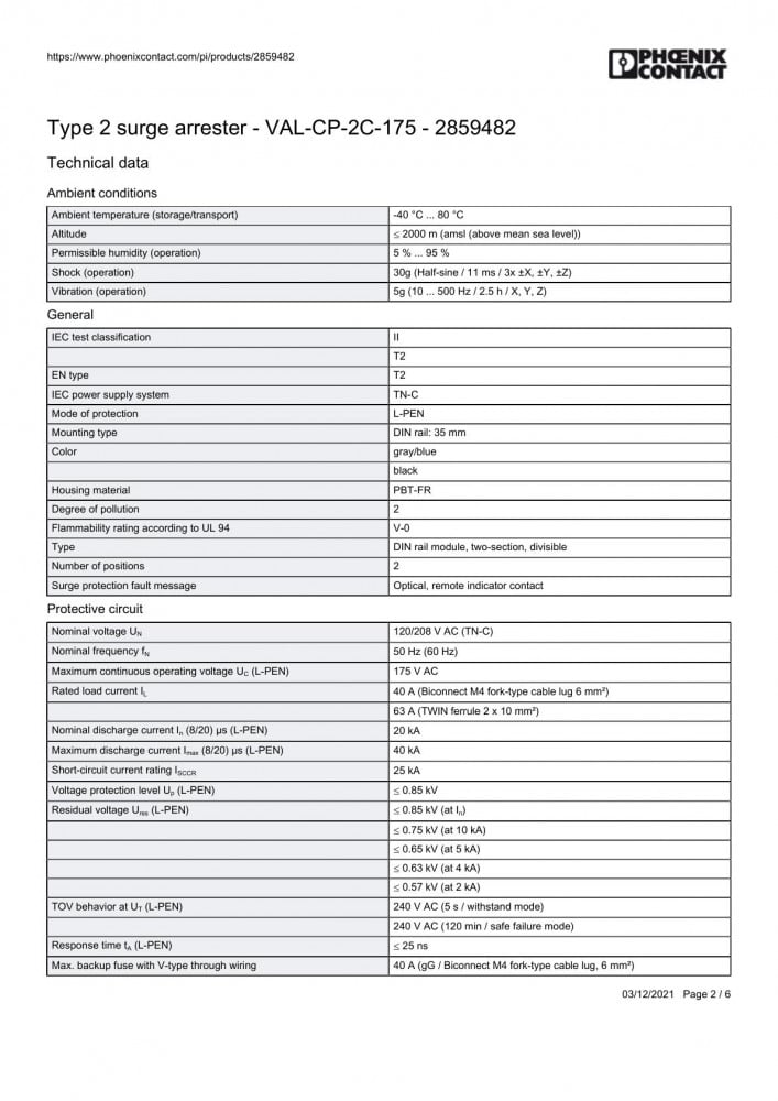Phoenix Contact 2859482 technical document page 2