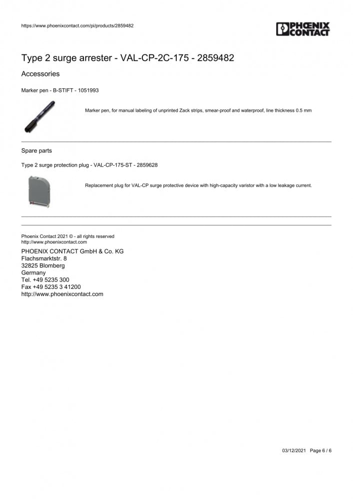 Phoenix Contact 2859482 technical document page 6