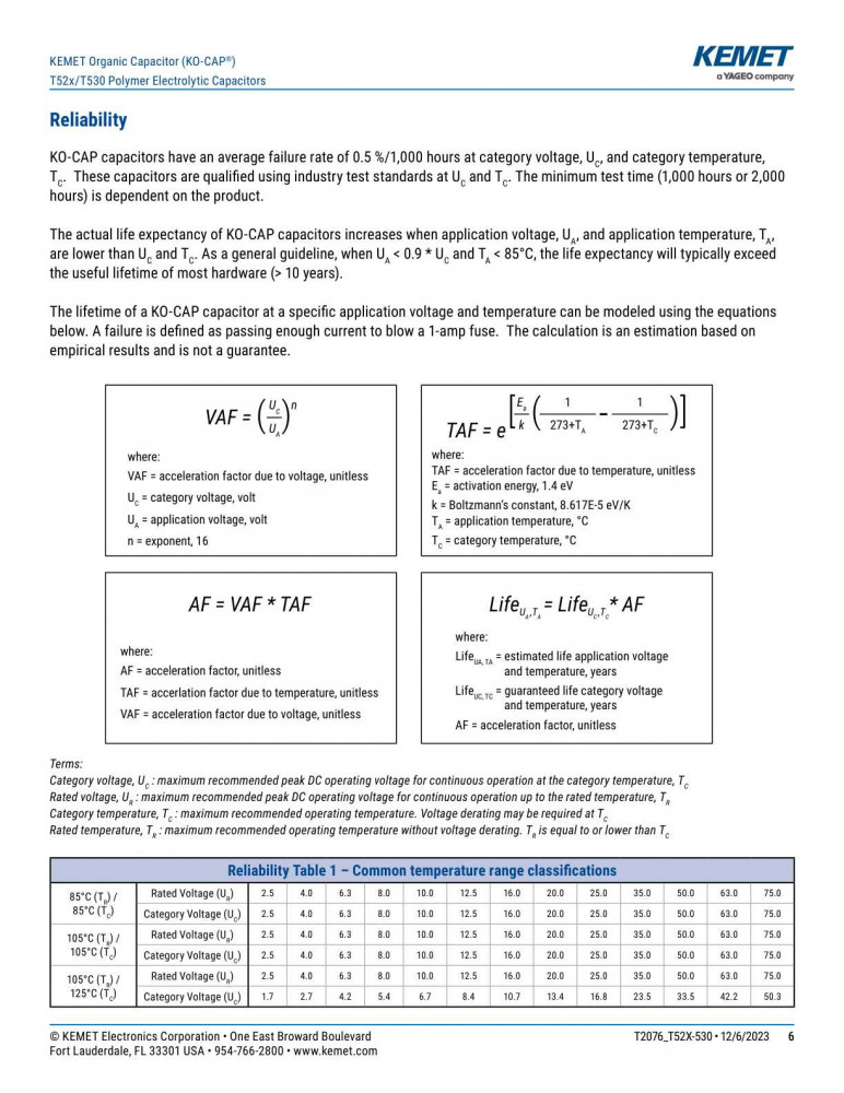 KEMET KO-CAP datasheet page 6