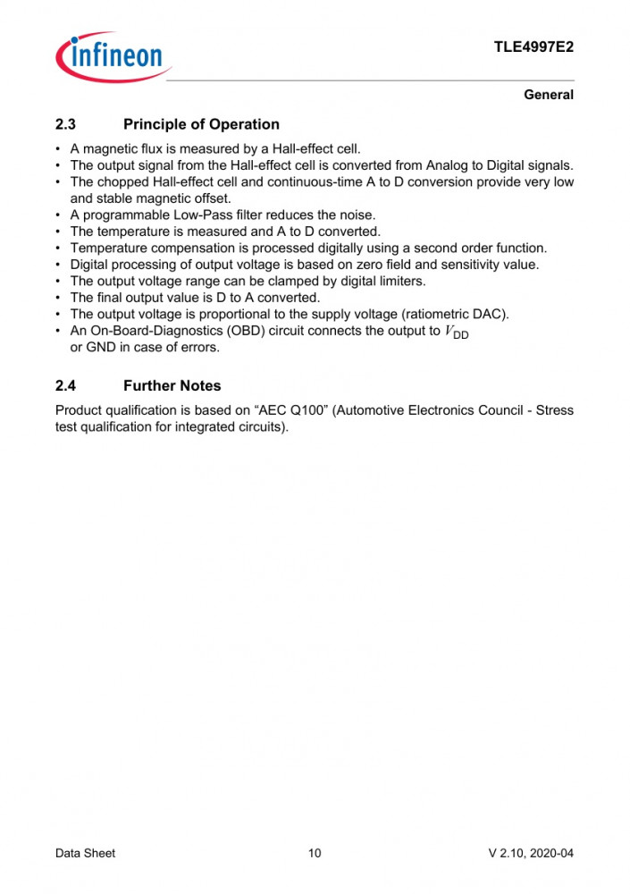 TLE4997E2 datasheet page 10