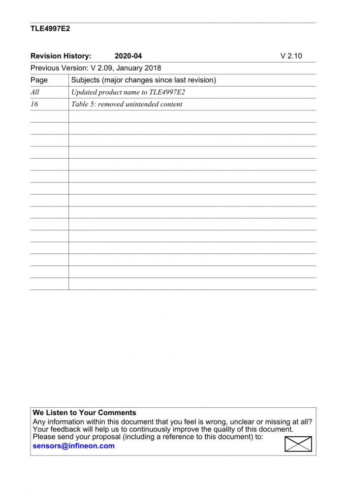 TLE4997E2 datasheet page 3
