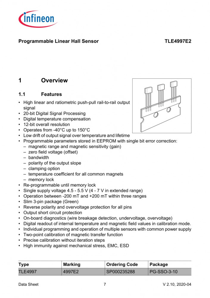 TLE4997E2 datasheet page 7