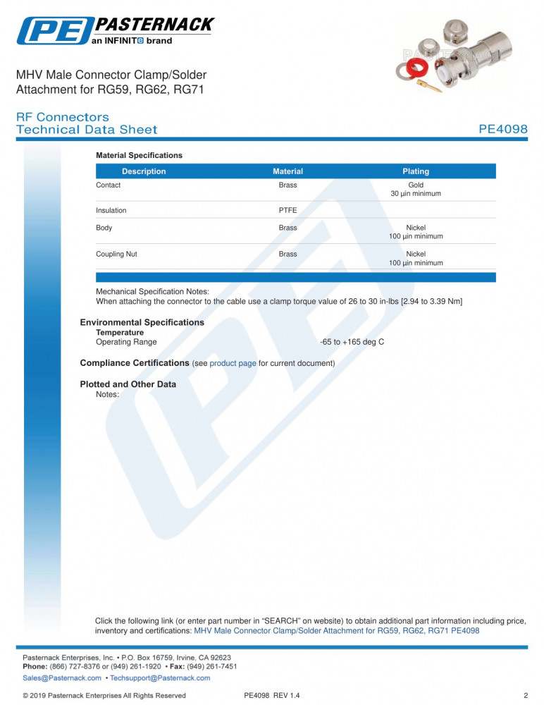 PE4098 datasheet page 2