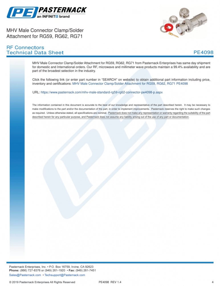 PE4098 datasheet page 4