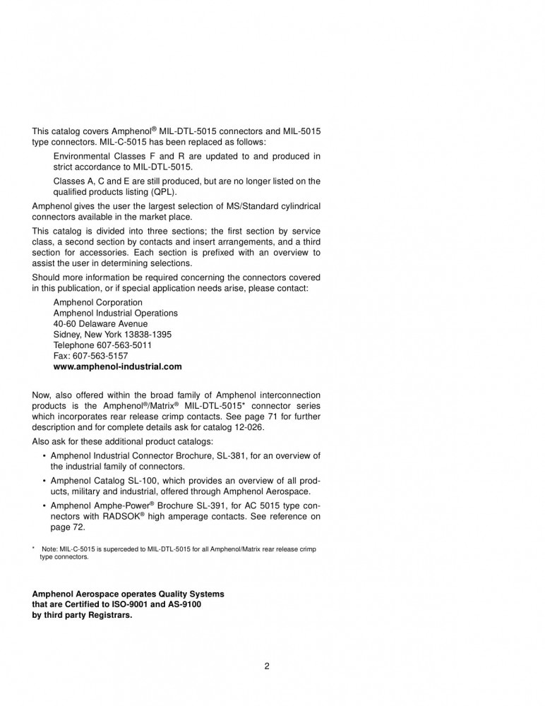 Amphenol MS/Standard catalog page 3