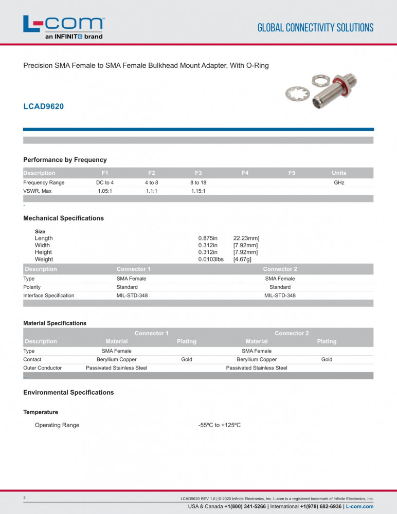 LCAD9620 datasheet page 2