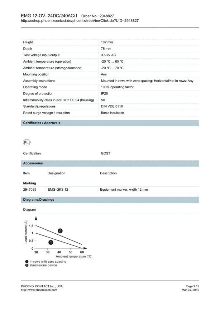 Phoenix Contact 2948827 technical document page 3