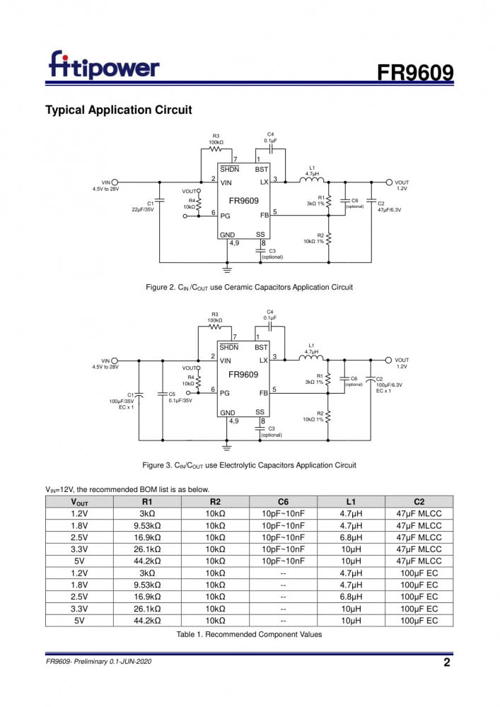 FR9609SP datasheet page 2