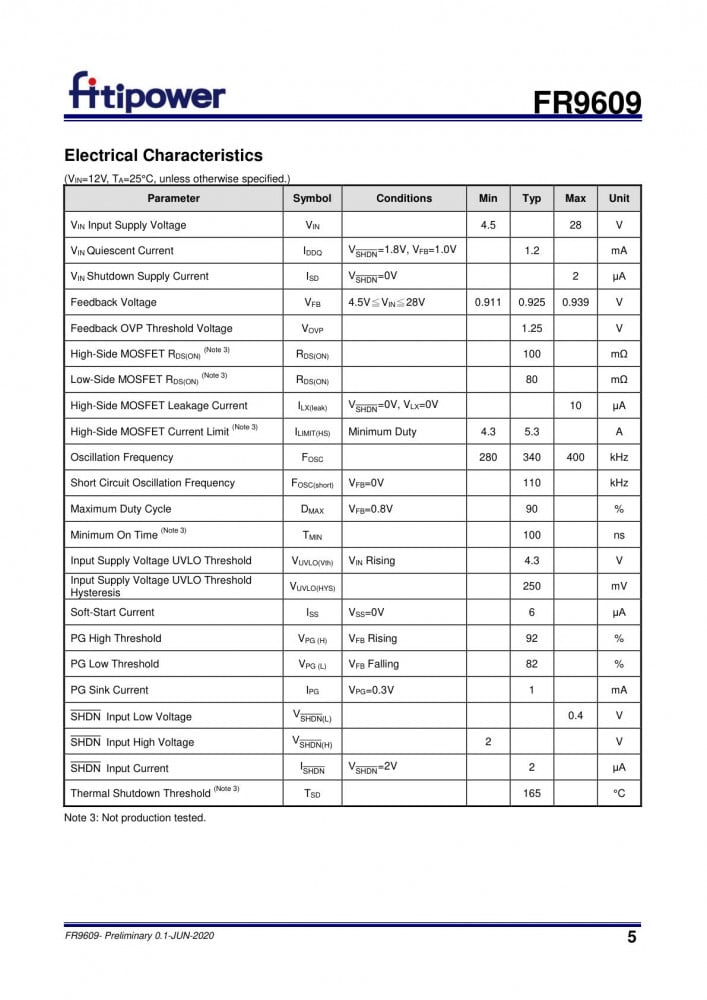FR9609SP datasheet page 5
