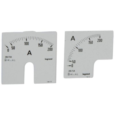 Measuring dial for ammeter - 0-200 A - fixing on door for sale