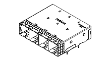 Impact 100 Ohm 3 Pair Right-Angle Orthogonal Daughtercard, Left Guided, 6 Columns, 54 Circuits, Plated Through Hole Dimension 0.39mm, Lead-Free