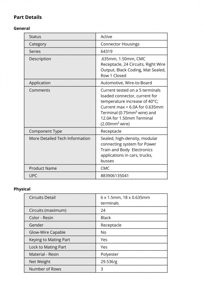 MOLEX 643194211 document image, page 2