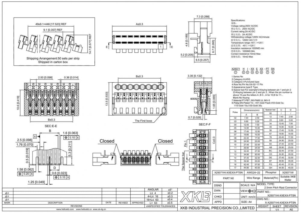 X25071HI-05E00-PTSN technical document preview