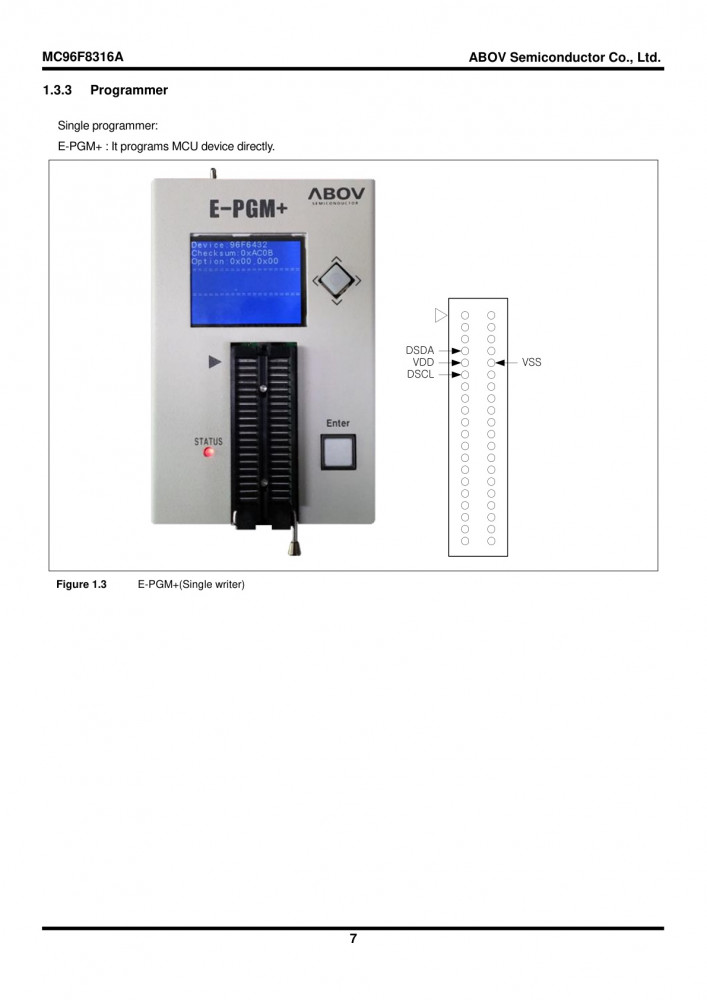 MC96F8316AMBN datasheet page 7