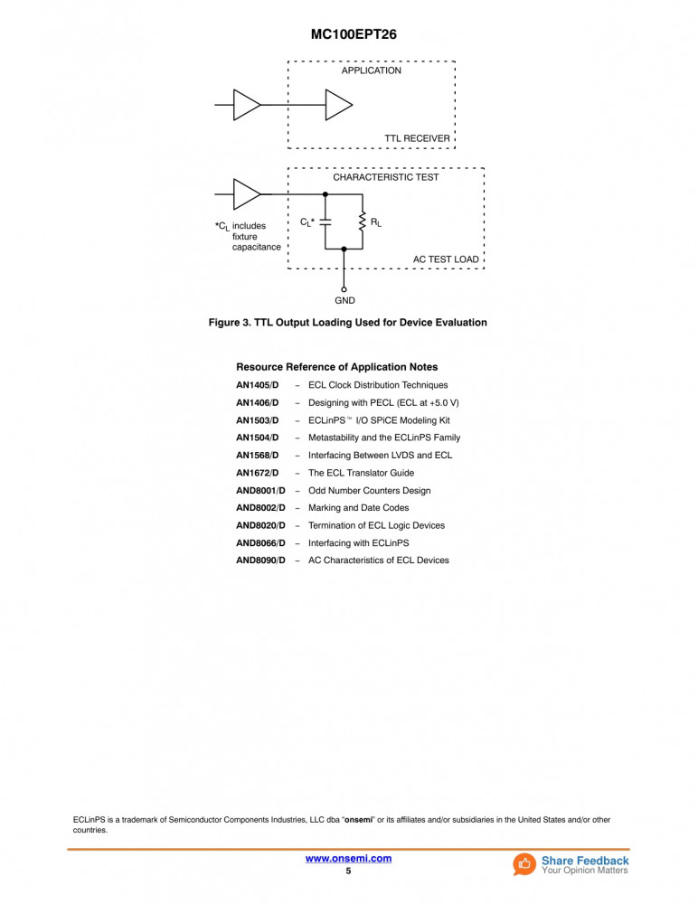 MC100EPT26 documentation page 5