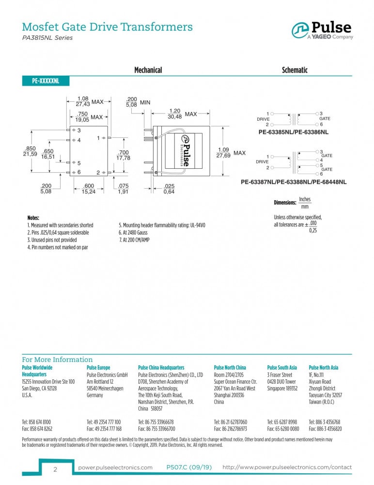 PE-63387NL technical document page 2
