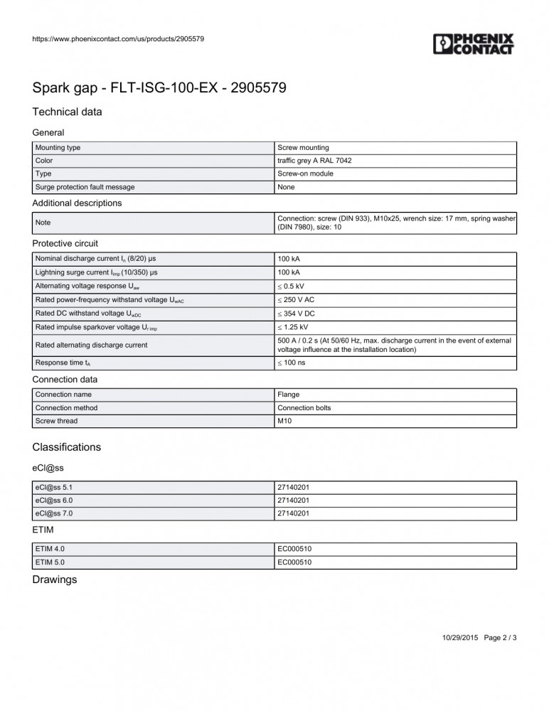 Phoenix Contact FLT-ISG-100-EX technical document page 2