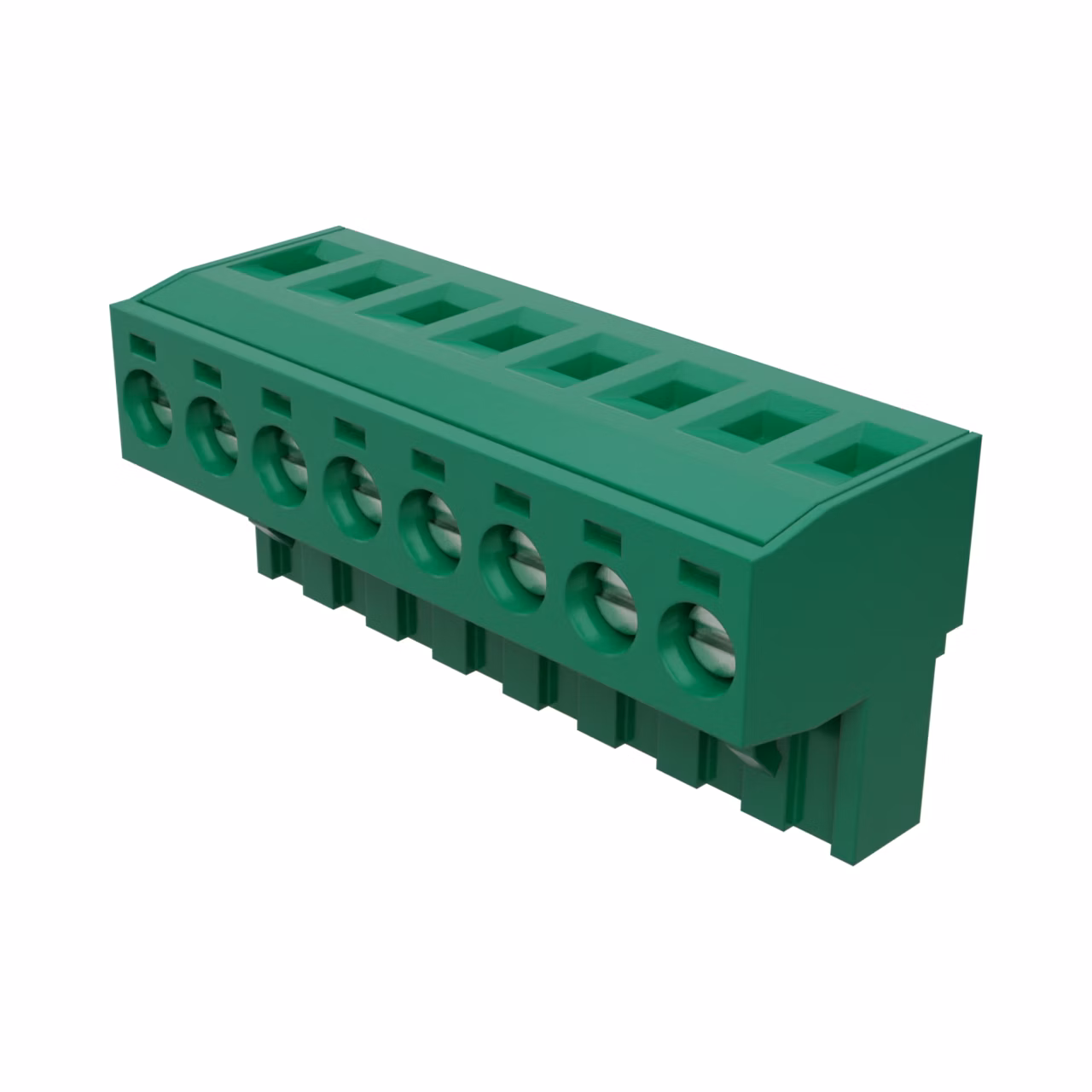 5.08mm Pitch Eurostyle Horizontal Plug, with Reverse Imprinting, Green Housing, 8 Circuits for sale
