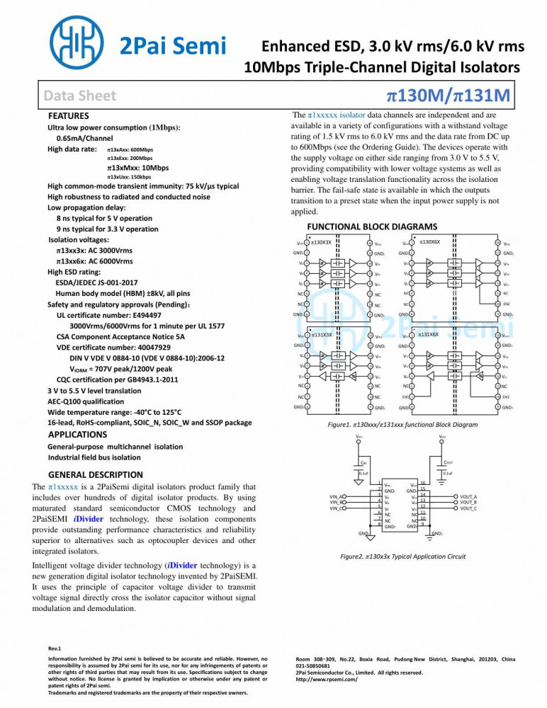 π131M31 datasheet page 1