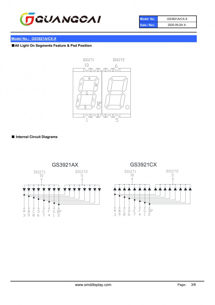 GS3921AR-G circuit and pad information