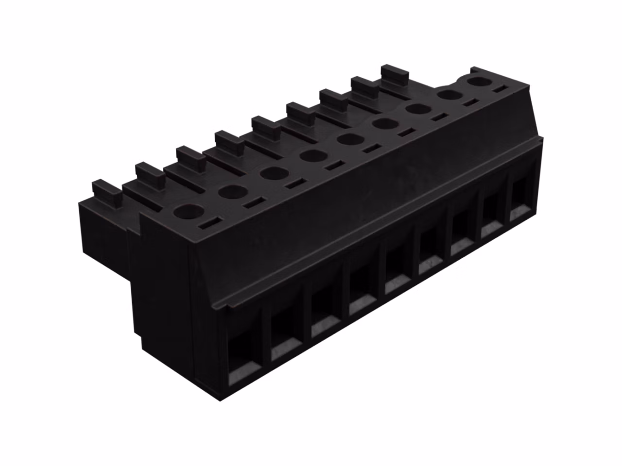 3.81mm Pitch Eurostyle Horizontal Plug, with Reverse Imprinting, Gold (Au) Plated, Black, 9 Circuits for sale