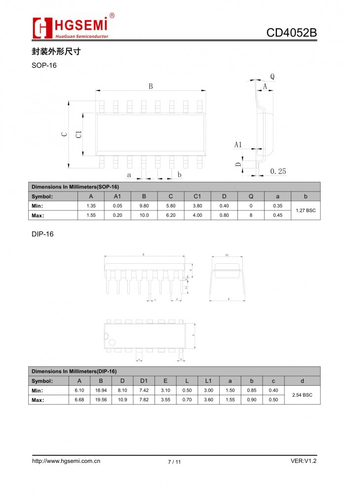 CD4052B datasheet page 7