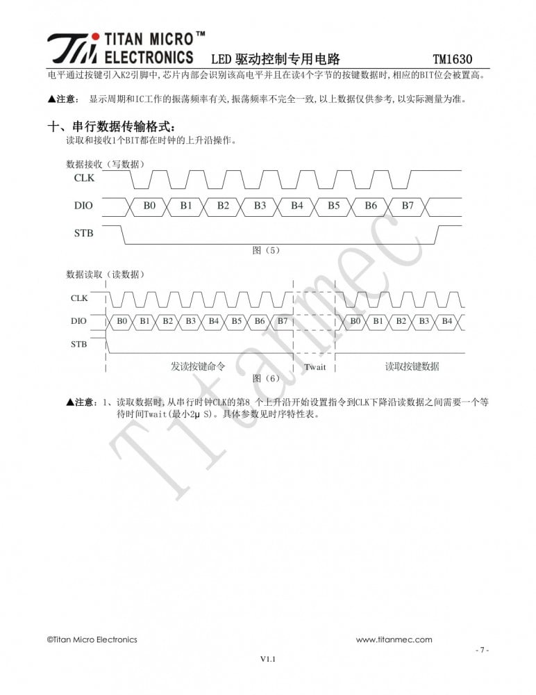 TM1630 datasheet page 7
