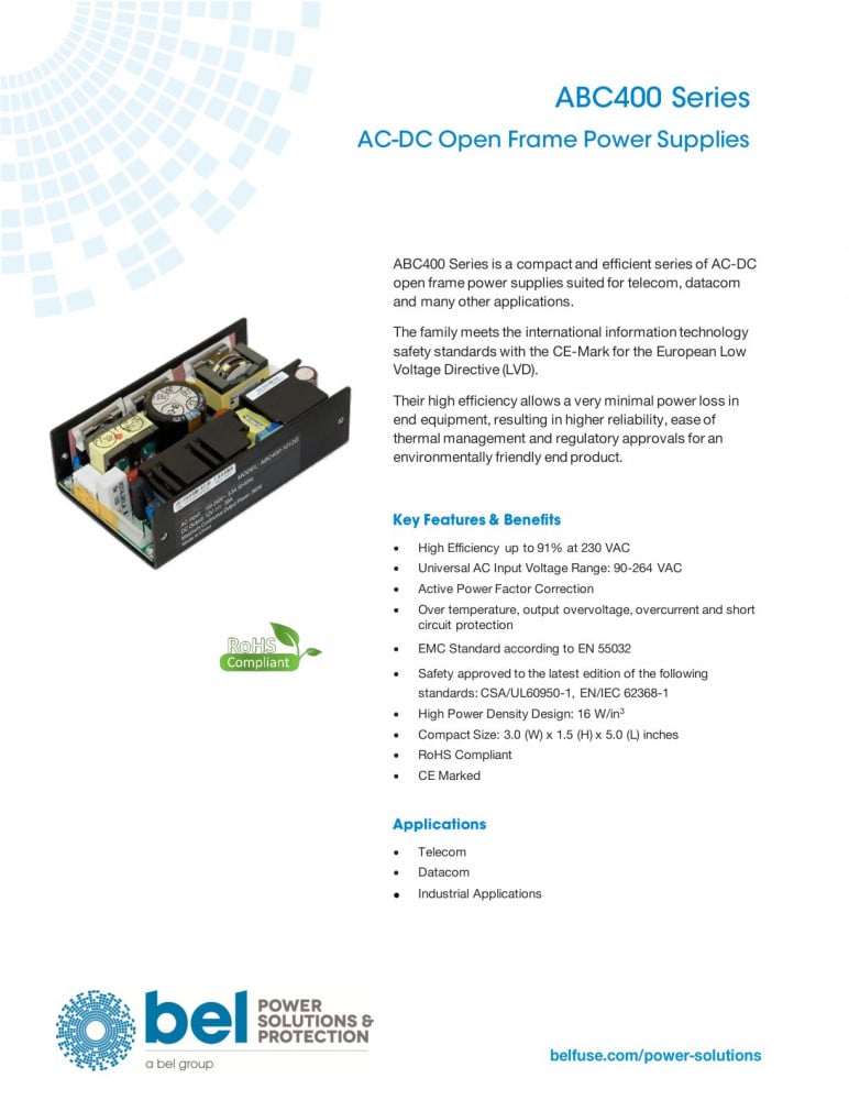 ABC400-1012G datasheet page 1