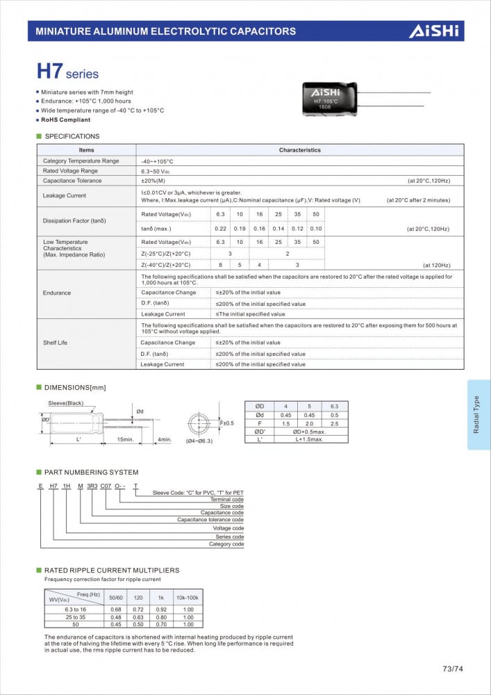 AISHI EH71 series datasheet page 7