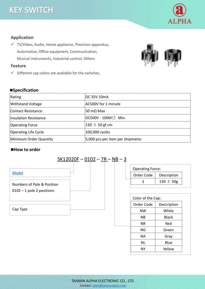 SK12040F technical document, page 1