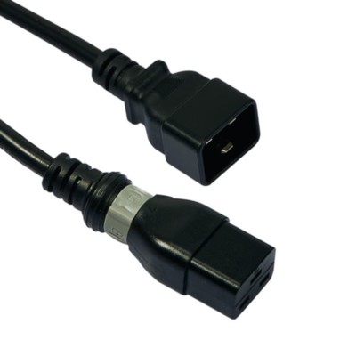 Set of 10 power cords C20-C19 1m black serverside locking for sale