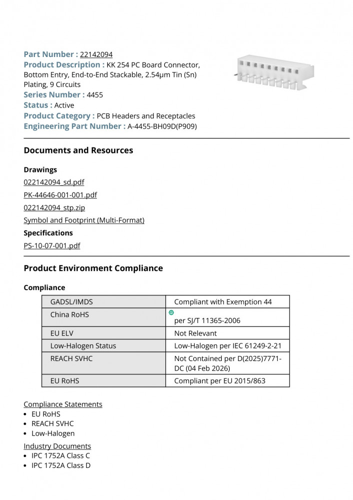 MOLEX 22142094 document image 1
