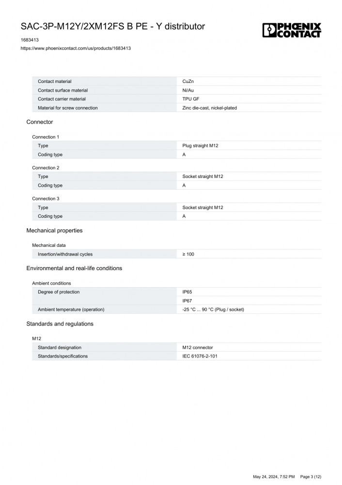 Phoenix Contact 1683413 product documentation page 3