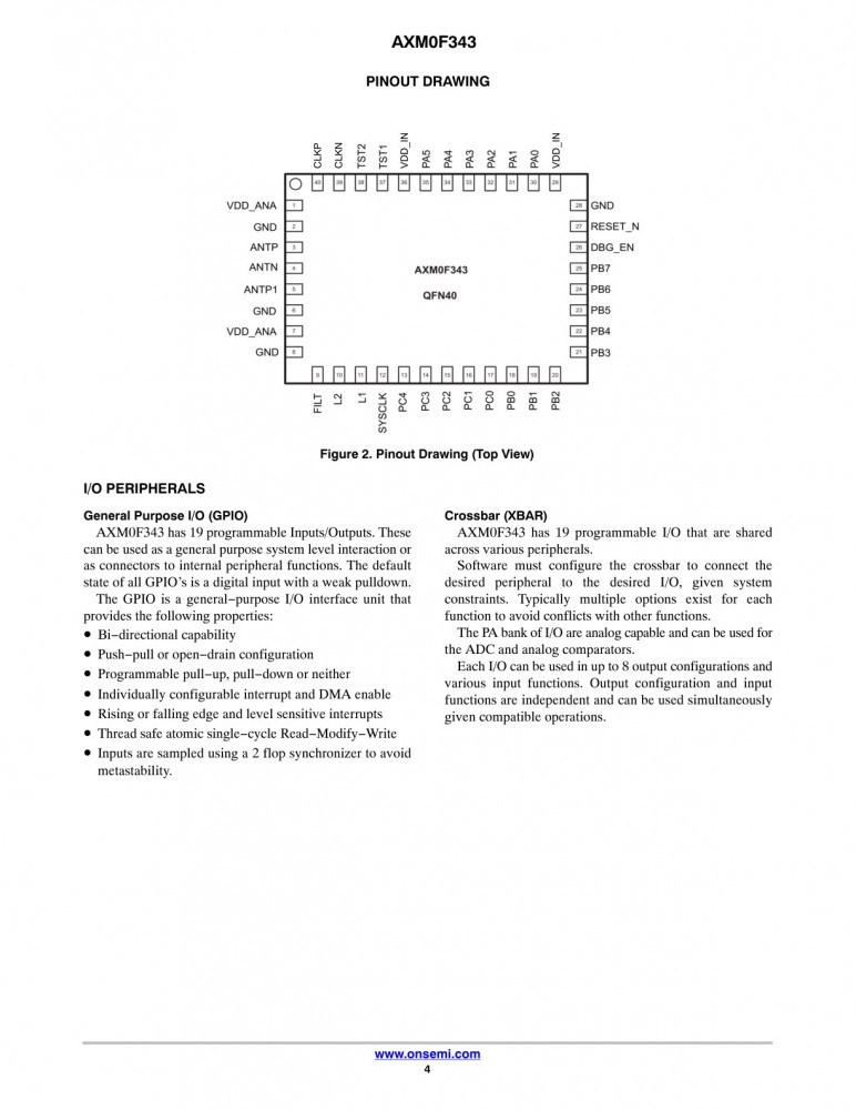 AXM0F343 datasheet page 4