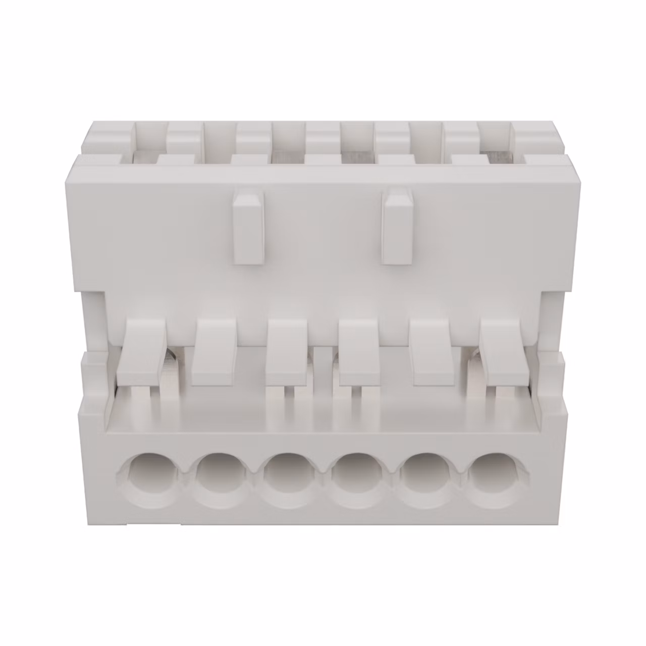 Appli-Mate RAST 2.5 IDT Housing, 2.50mm Pitch, Direct/Indirect, Female, 6 Circuits, Position Keys A, B, D, F and G Removed, Voided Circuits 2 and 5, Green Color Stripe for sale