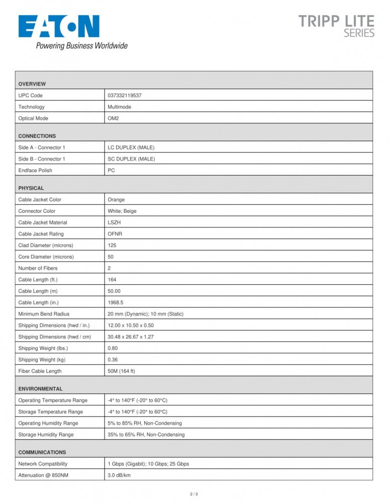 N516-50M technical document page 2