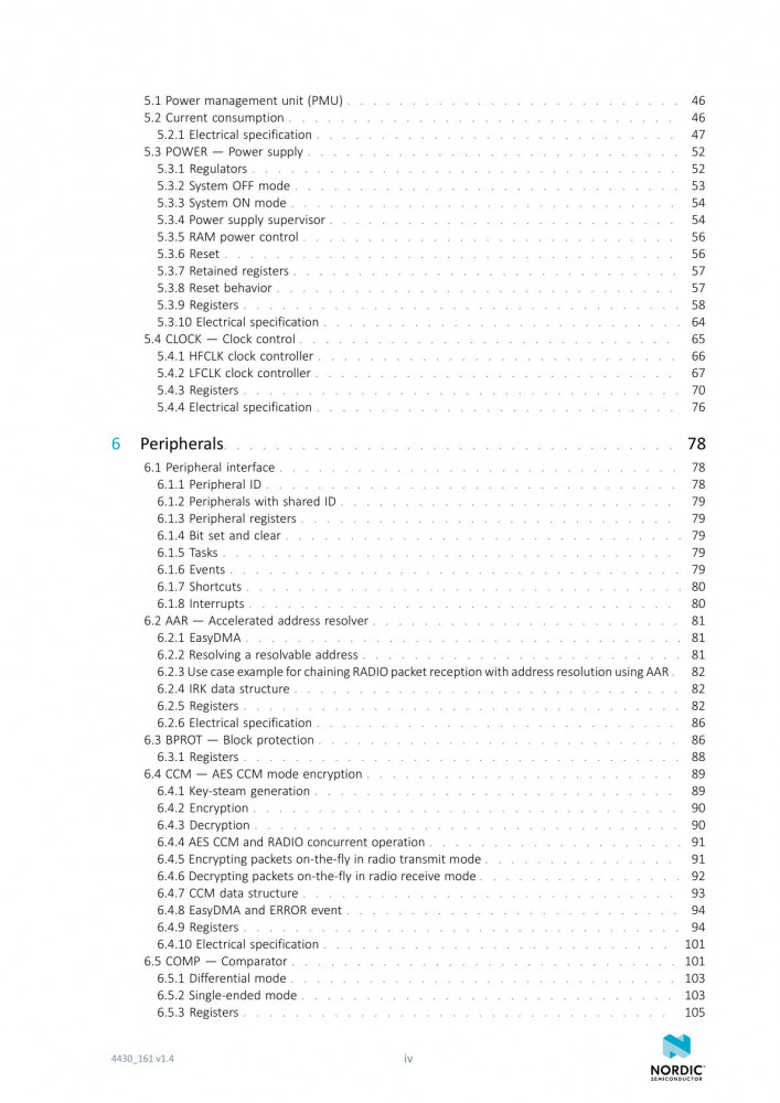 nRF52810 datasheet page 4